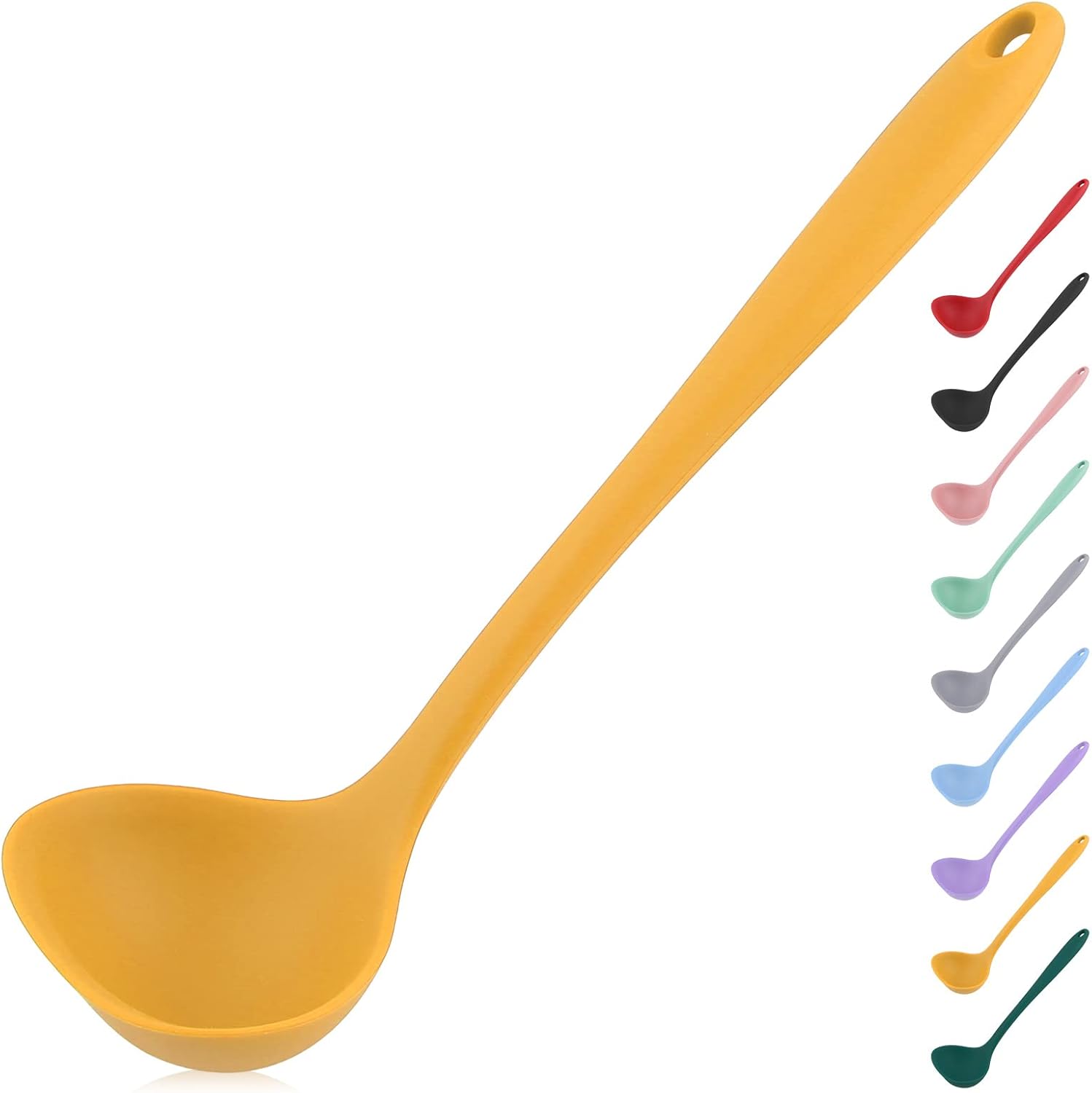 Amazon.com: Silicone Ladle with Comfortable Grip - Non Stick, Seamless ...