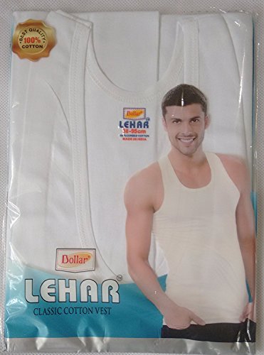 Buy Dollar Lehar White Vest 75(Pack 5) at Amazon.in