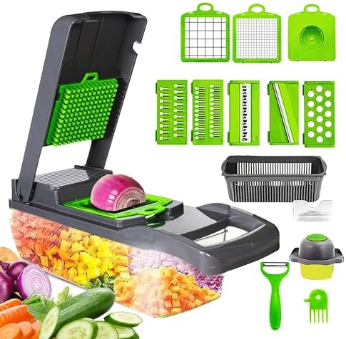 Amazon.com: 15-in-1 Vegetable Chopper, Mandoline Food Slicer, and Onion ...