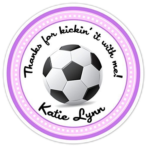 Amazon.com: 36 Birthday Stickers, Girl's Soccer Birthday stickers ...