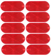 Amazon.com: Yinaolan 10 Pack Red Self Adhesive Rectangle Reflectors, E9 ...