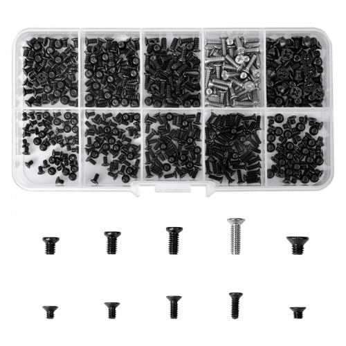 500Pcs M2 M2.5 M3 Flat Head Screw Assortment Kit,Phillips Countersunk ...
