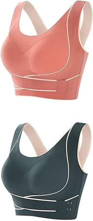 3 Pack Cross Front Everyday Bra for Women Push Up Wireless Front ...