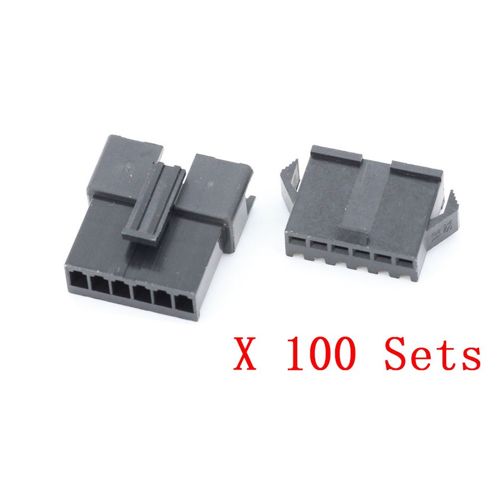 Buy 100 Sets/lots 6 Pin 2.54mm SM2.54 series, Multipole Connector plug ...