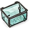 Amazon.com: Turquoise Blue Stained Glass Ring Box Small Jewelry Trinket ...