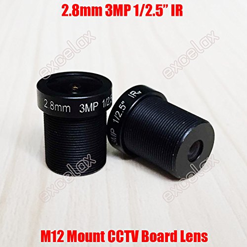 Elvy 2PCS/Lot 3MP 1/2.5" IR 2.8mm 120 Degrees Wide Angle View CCTV ...