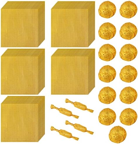 300PCS Gold Aluminium Foil Candy Wrappers 3x3 inches Candy Foil ...