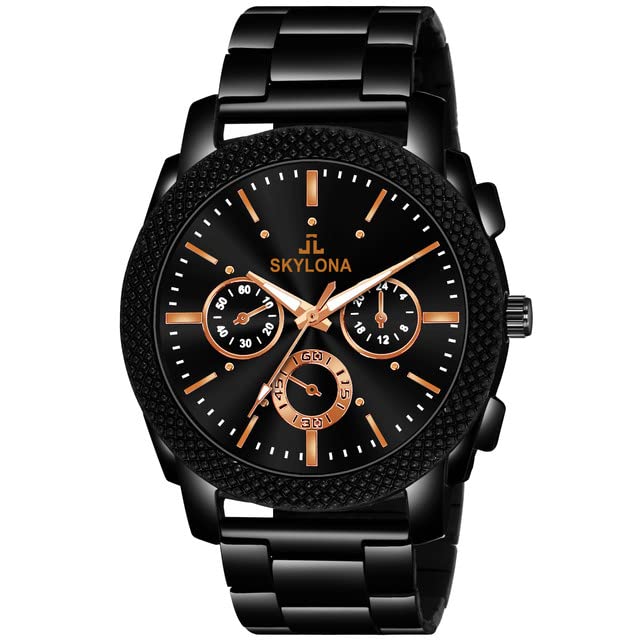 Buy SKYLONA Man's Woman's Boys 's Watch with Quartz Movement' .(Black ...