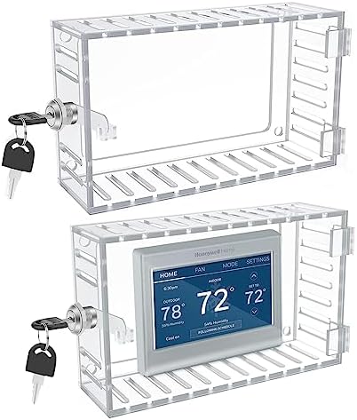 Amazon.com: Thermostat guard with keyed air conditioning thermostat ...