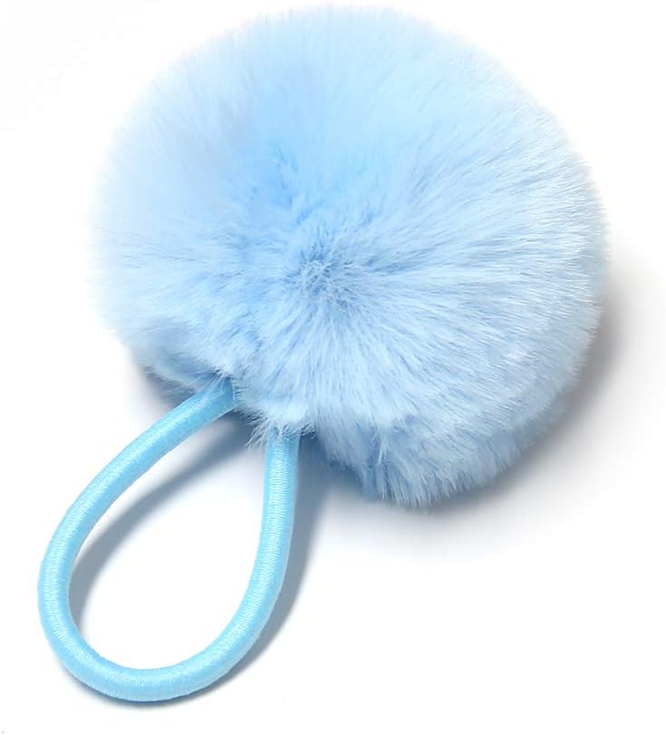 Amazon.com : LKXHarleya Hair Tie, 2pcs Pom Pom Elastic Hair Tiles ...