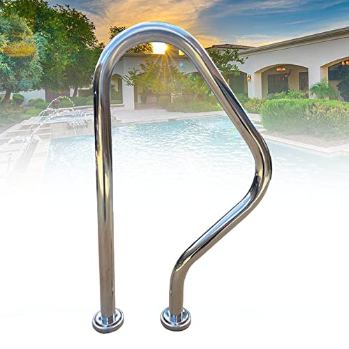 Pool Rails for Inground Pool Entry 304 Stainless Steel 260lbs Load ...