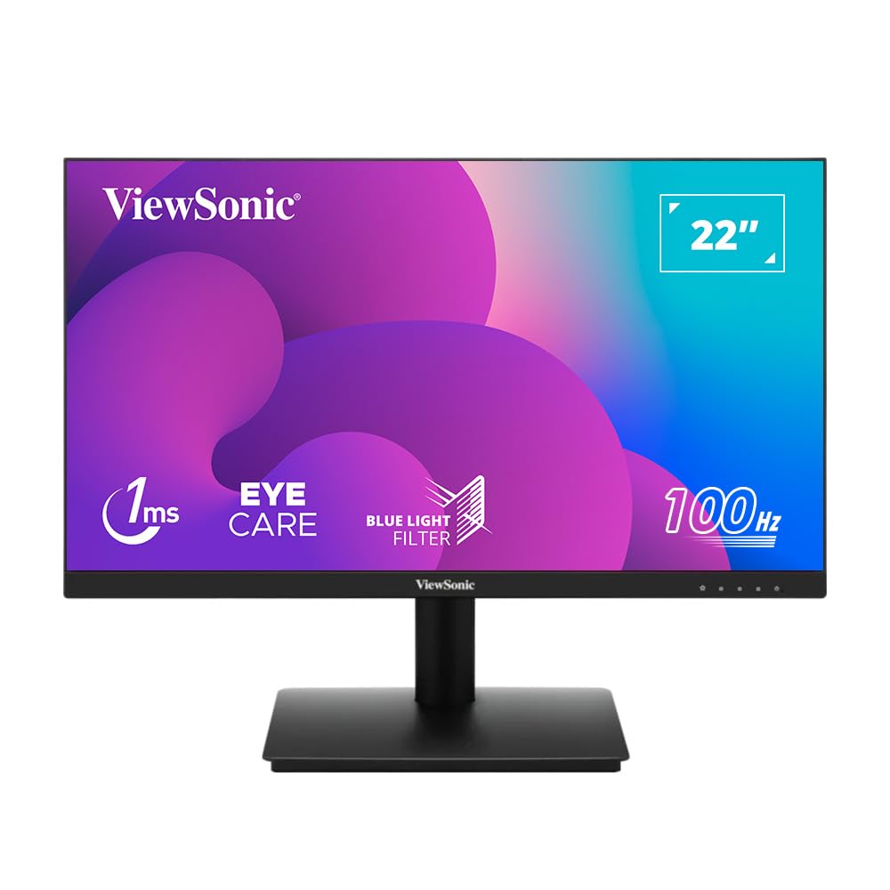 ViewSonic VA220-H 22" FHD SuperClear MVA LED Monitor with VGA and HDMI ...