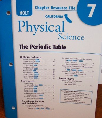 Crf Ch #7 Holt California Sci 2007 Phys (Holt Science & Technology ...