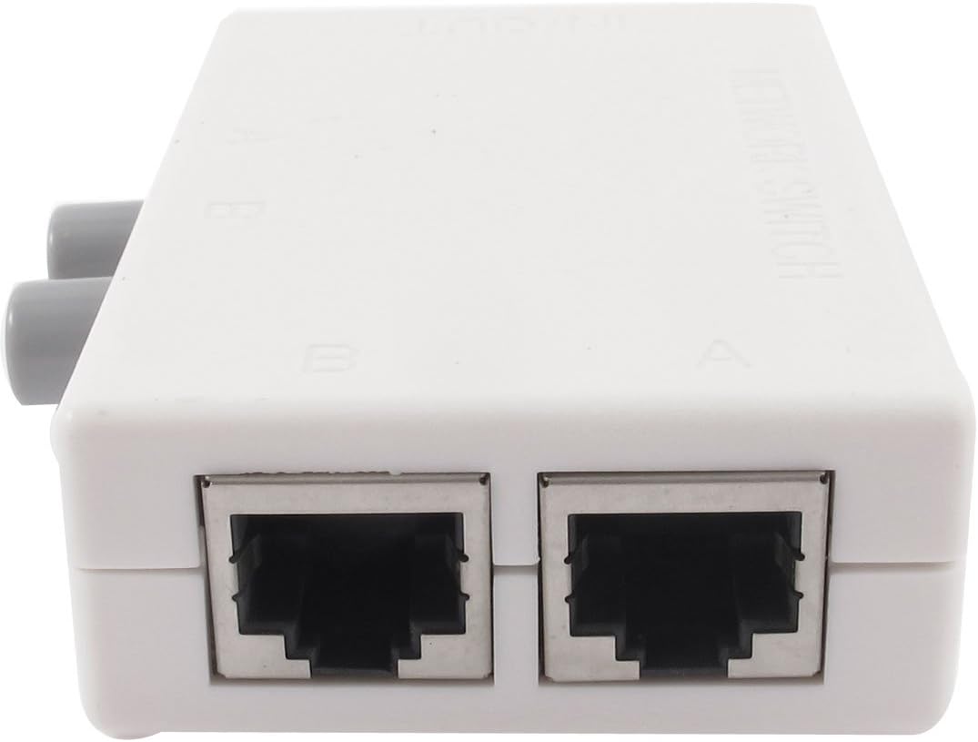 Amazon.com: Qtqgoitem Mini Dual Push Button 2 RJ45 Ports Inner External ...