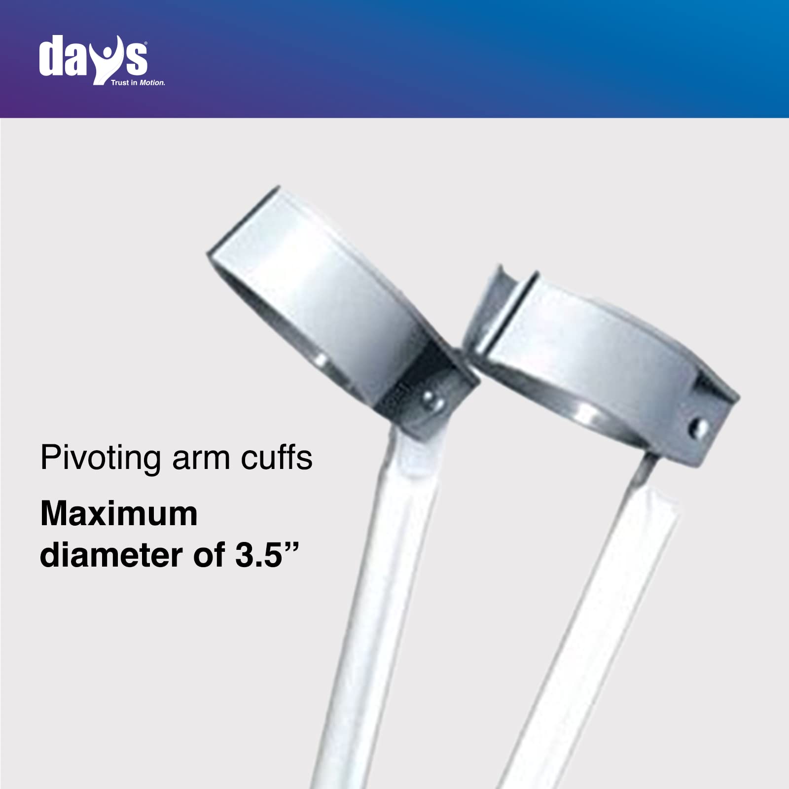 Snapklik.com : Forearm Crutches, Adult Size, Turning Arm Cuffs And ...
