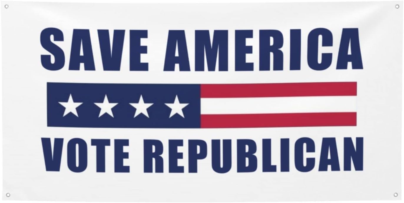 Amazon.com : Save America Vote Republican Banner Yard Outdoor Party ...