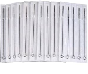 Amazon.co.jp: 150 Pcs Disposable Tattoo Needles M1 Cross Needle Mat ...