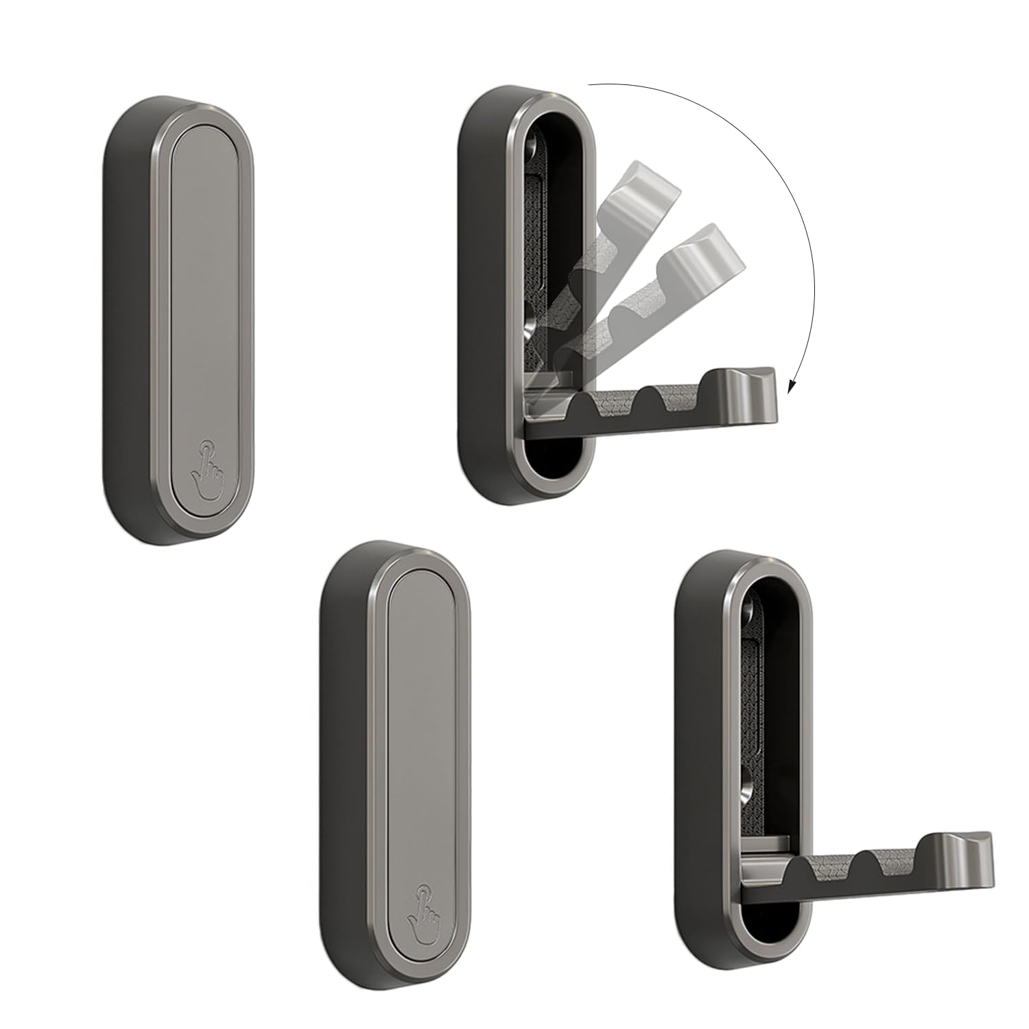 Amazon.com: XSGTZMJ 4PCS Foldable Invisible Hook Zinc Alloy Bathroom ...