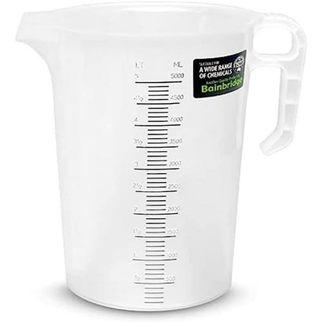 Bainbridge Fluid and Chemical Measuring Jug, 5 Litre Capacity,White ...