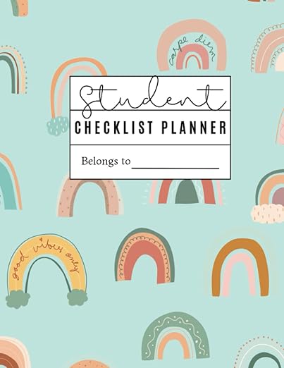 Homeschool Student Checklist Planner: Boho Rainbows: Designs, Millie ...