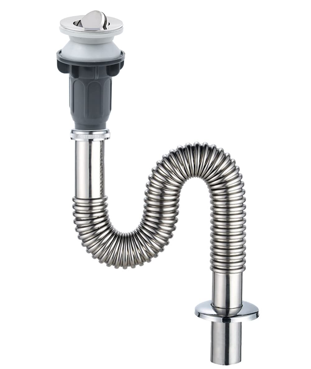 Rubik S Trap Drain Pipe With Drainer Stainless Steel Under | Desertcart ...