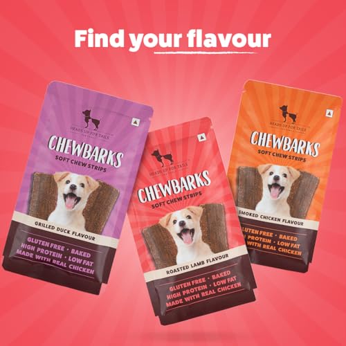 Heads Up For Tails HUFT Chewbarks Roasted Lamb Soft Chew Strips Treat ...
