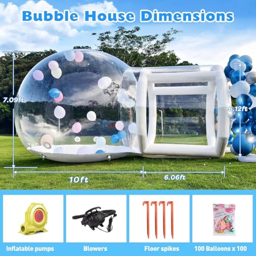 Aufblasbares Spielhaus mit Tunnel, wasserdichtes transparentes Design ...