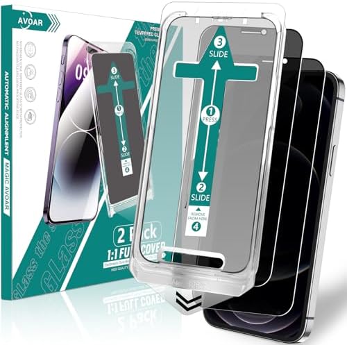 Amazon.com: MAGIC JOHN 2 Pack for iPhone 12 Pro Max 6.7 inch Tempered Glass Screen Protector ...