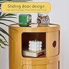 Amazon.com: Round Bedside Table 2/3/4 Tier -Plastic Nightstand Storage ...