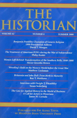 The Historian, v. 62, n. 4, Summer 2000 (62): Morgan, David T., Ranlet ...