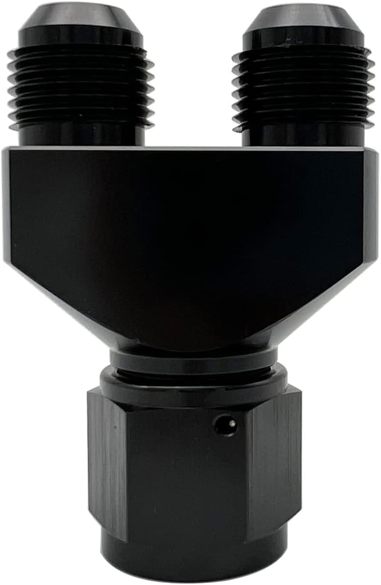 Amazon.com: KRD PERFORMANCE Aluminum Y Block Adapter Fittings -12 AN Female Swivel to Parallel ...