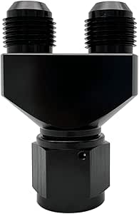 Amazon.com: KRD PERFORMANCE Aluminum Y Block Adapter Fittings -12 AN Female Swivel to Parallel ...