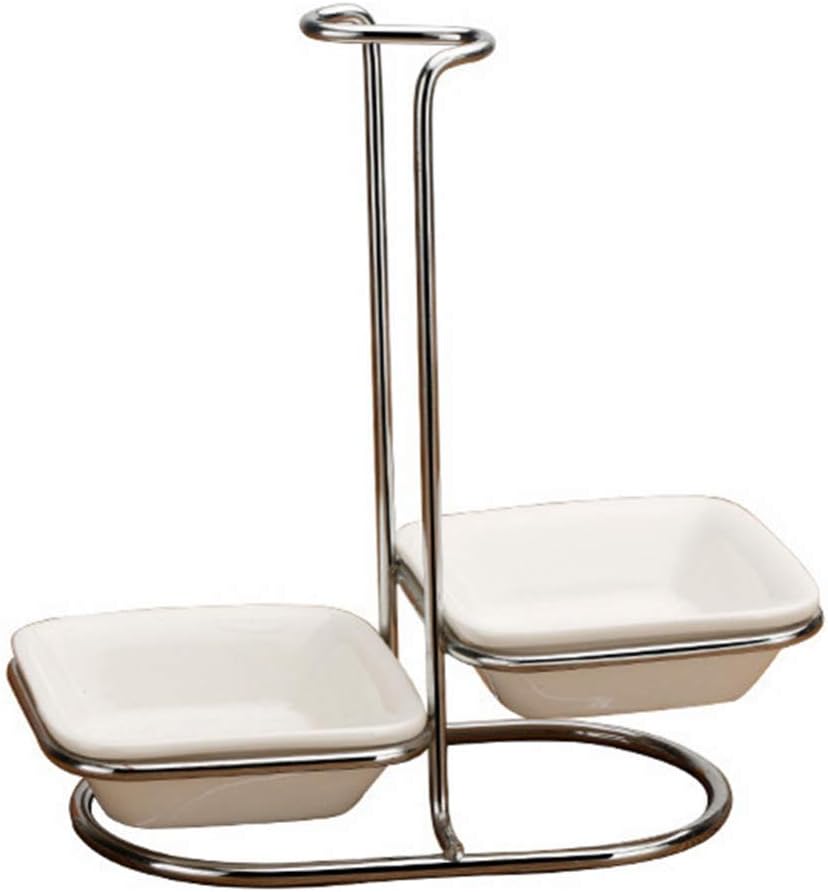 Amazon.com: ZEMILA White Ceramic Double Ladle Spoon Rest Holder with ...