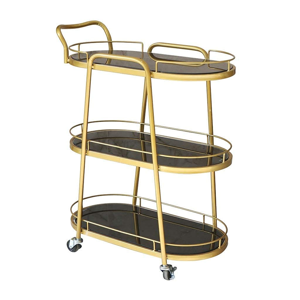 Buy 3 Tier Trolley Drinks Trolley Serving Trolley Utility Cart Cocktail Trolley Tea Trolley ...