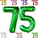 Amazon.com: KatchOn, Dark Green Number 75 Balloon - 40 Inch | Green 75 ...