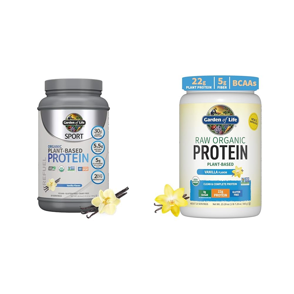 Amazon.com: Garden of Life Organic Vegan Sport Protein Powder, Vanilla ...