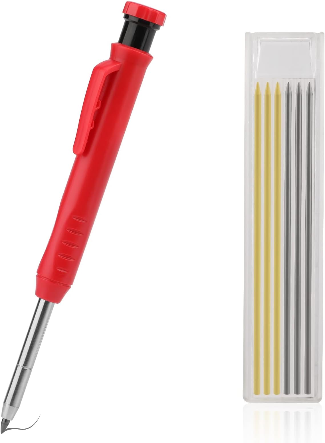 TRACER Deep Hole Construction Pencil with TRACER Site Holster (120mm ...