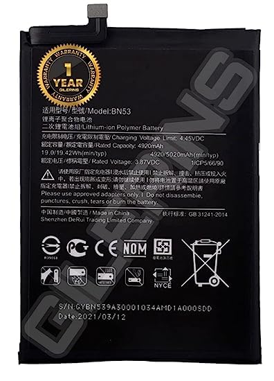 Original (BN52/BN53) Battery for Redmi mi Note 9 pro Battery with 1 ...