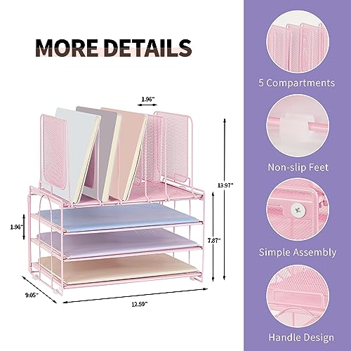 Snapklik.com : LEKETREE Paper Desk Organizer, 3-Tier Letter Tray