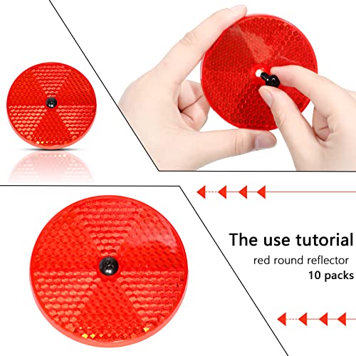 Snapklik.com : 10 Pack Front Reflector Round Reflector For Driveway ...
