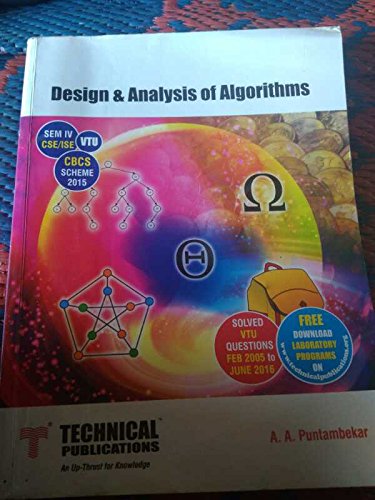 Design and analysis of algorithms for vtu by puntambekar : Amazon.in: Books
