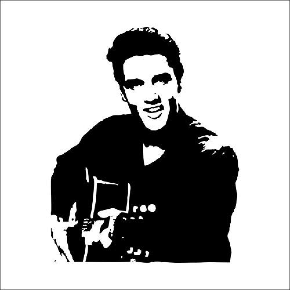 Elvis Presley Play Guitar Home Decal Wall Sticker Rock Elvis Presley