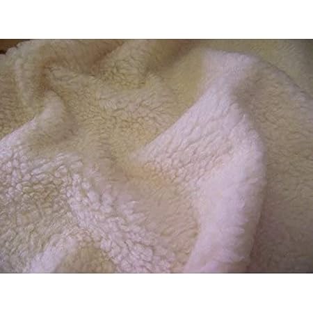 Faux Fur Sherpa Fleece Sheepskin Fabric Material - Cream : Amazon.co.uk ...