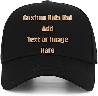 Amazon.com: Kids Custom Hat Boys Baseball Cap with Picture Text ...