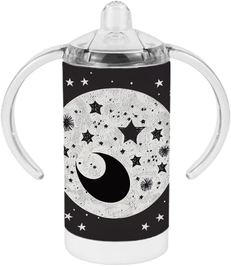 Amazon.com: Star and Moon Print Sippy Cup - Themed Baby Sippy Cup ...