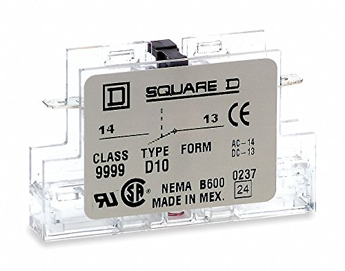 Square D Auxiliary Contact, 5 Amps, Instantaneous Type, Screw Mounting ...