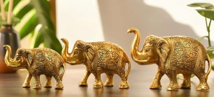 Buy Good Luck Elephant Statue Fengshui Vastu Home Decor Elephant Family ...