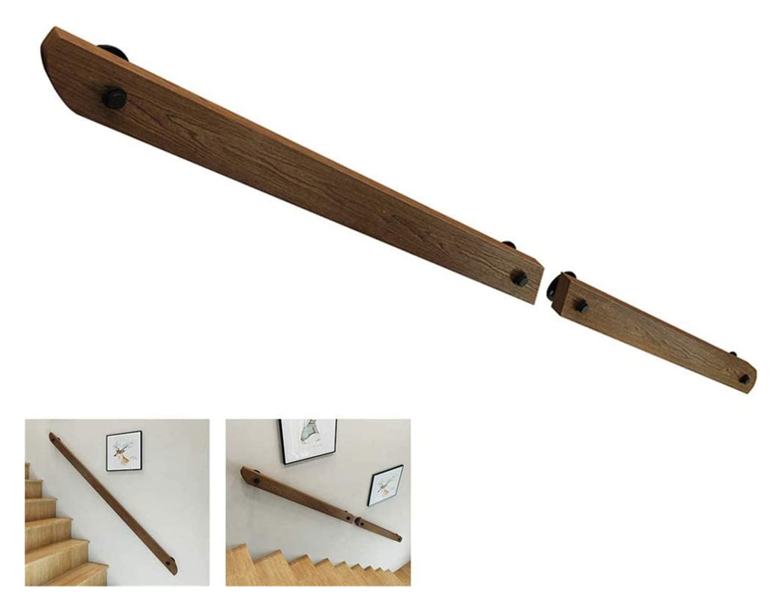 Buy Matobuy Handrail -Complete Kit. Solid Wood Staircase Handrail with ...