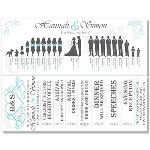 Bridal Party Silhouette Program Template