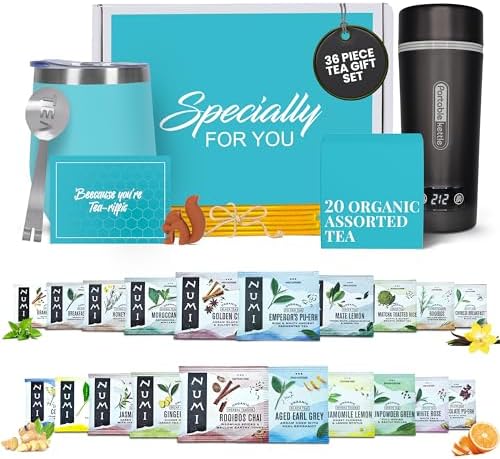 Amazon.com: Organic Tea Gift Set with Portable Kettle - 36 Piece Tea ...
